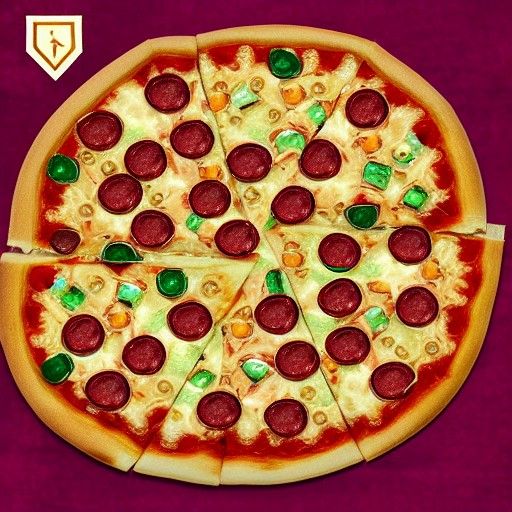 fantastic pizza with diamonds, emeralds and rubis - AI Generated ...