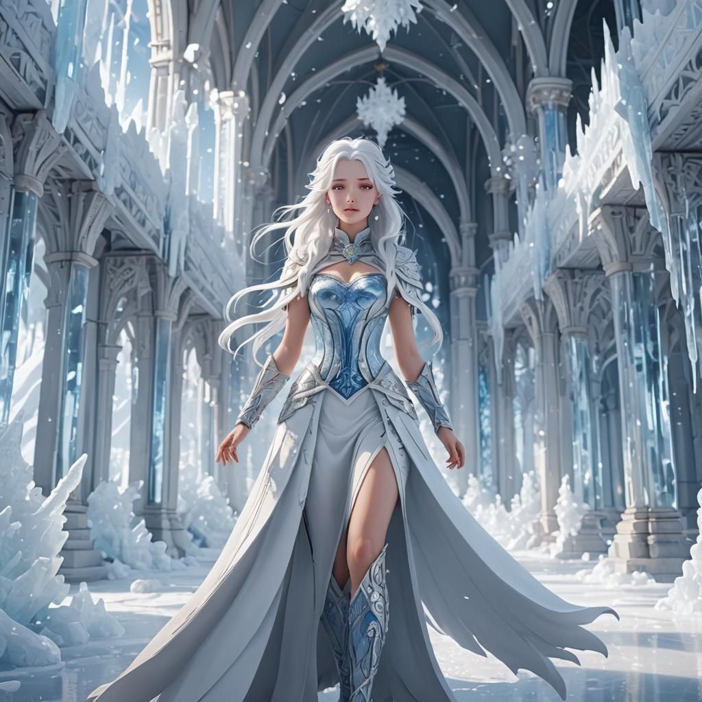 An Snow Princess In an Ice Palace - 2 - AI Generated Artwork ...