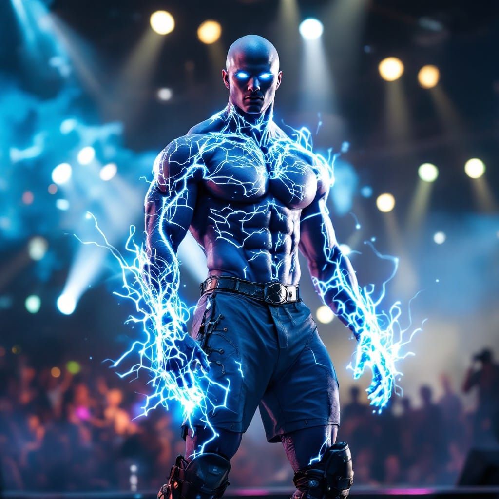 Cyborg Assassin 250304 - Cybernetic Warrior Stands Confident...