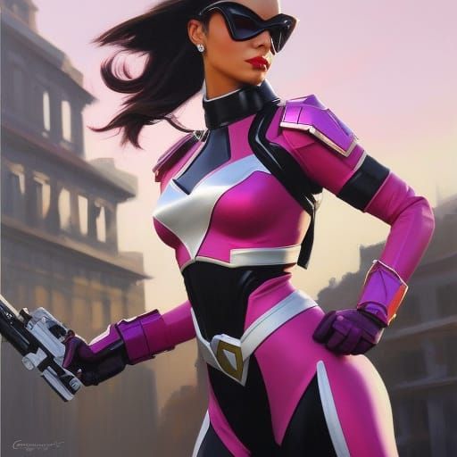 MMPR Pink Ranger, Woman, as overwatch character. - AI Generated Artwork ...