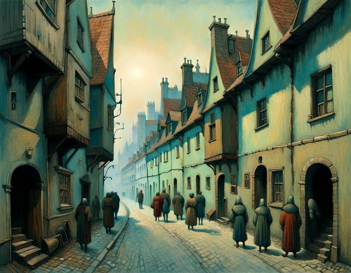 Medieval Street - AI Generated Artwork - NightCafe Creator
