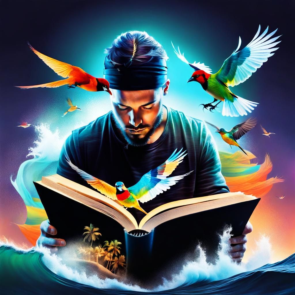 Reading - AI Generated Artwork - NightCafe Creator