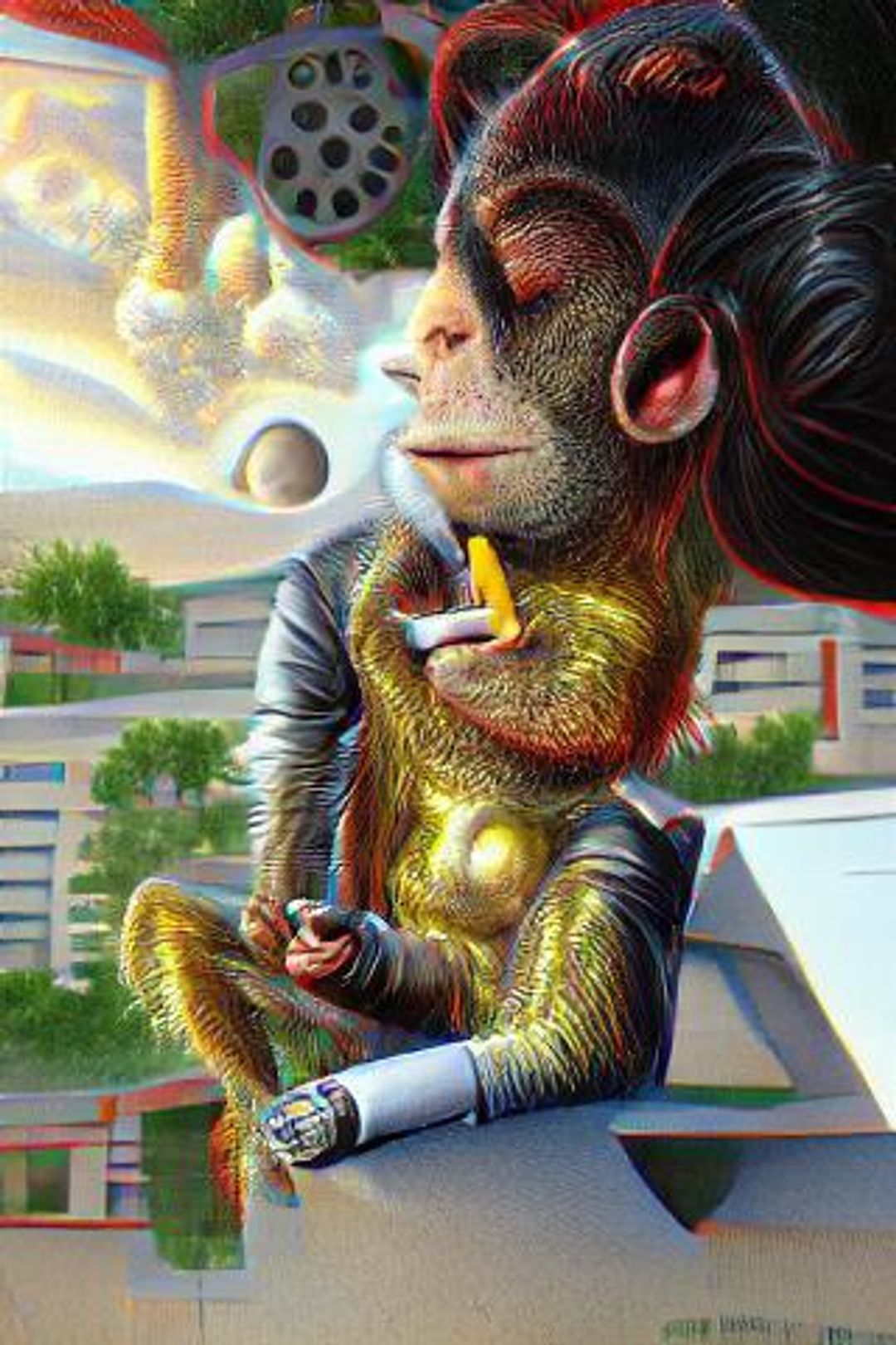 A portrait of a space monkey - AI Generated Artwork - NightCafe Creator