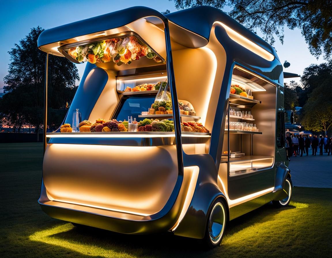 Hybrid Futuristic Food Truck - AI Generated Artwork - NightCafe Creator