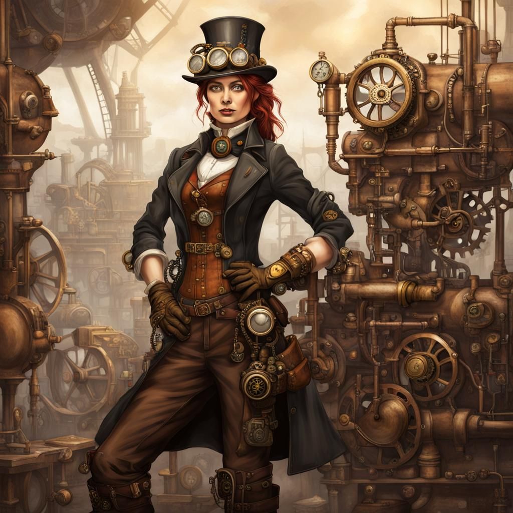 Steampunk inventor - AI Generated Artwork - NightCafe Creator