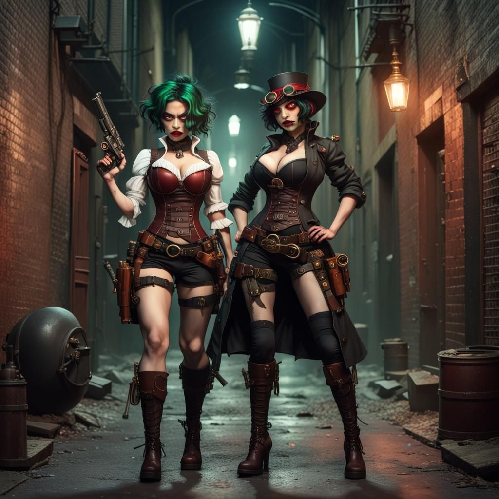 Steampunk Assassins - AI Generated Artwork - NightCafe Creator