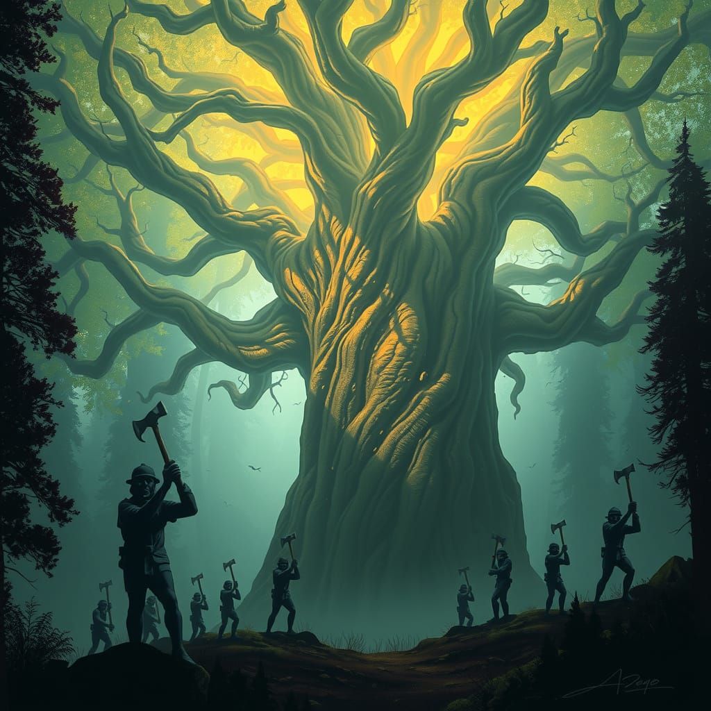 The Medusa Tree - Ethereal Medusa Tree in Mystical Forest La...