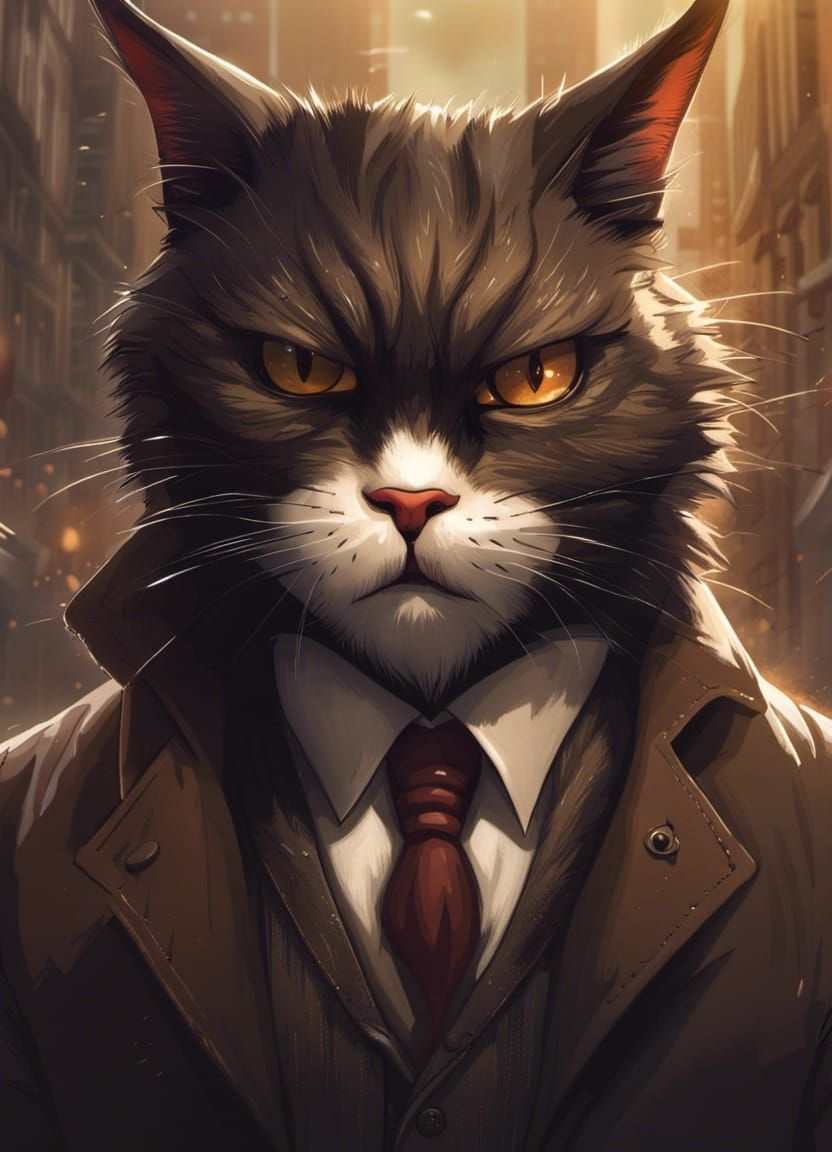 Inspector Kitty 😻🙀🐱 - AI Generated Artwork - NightCafe Creator
