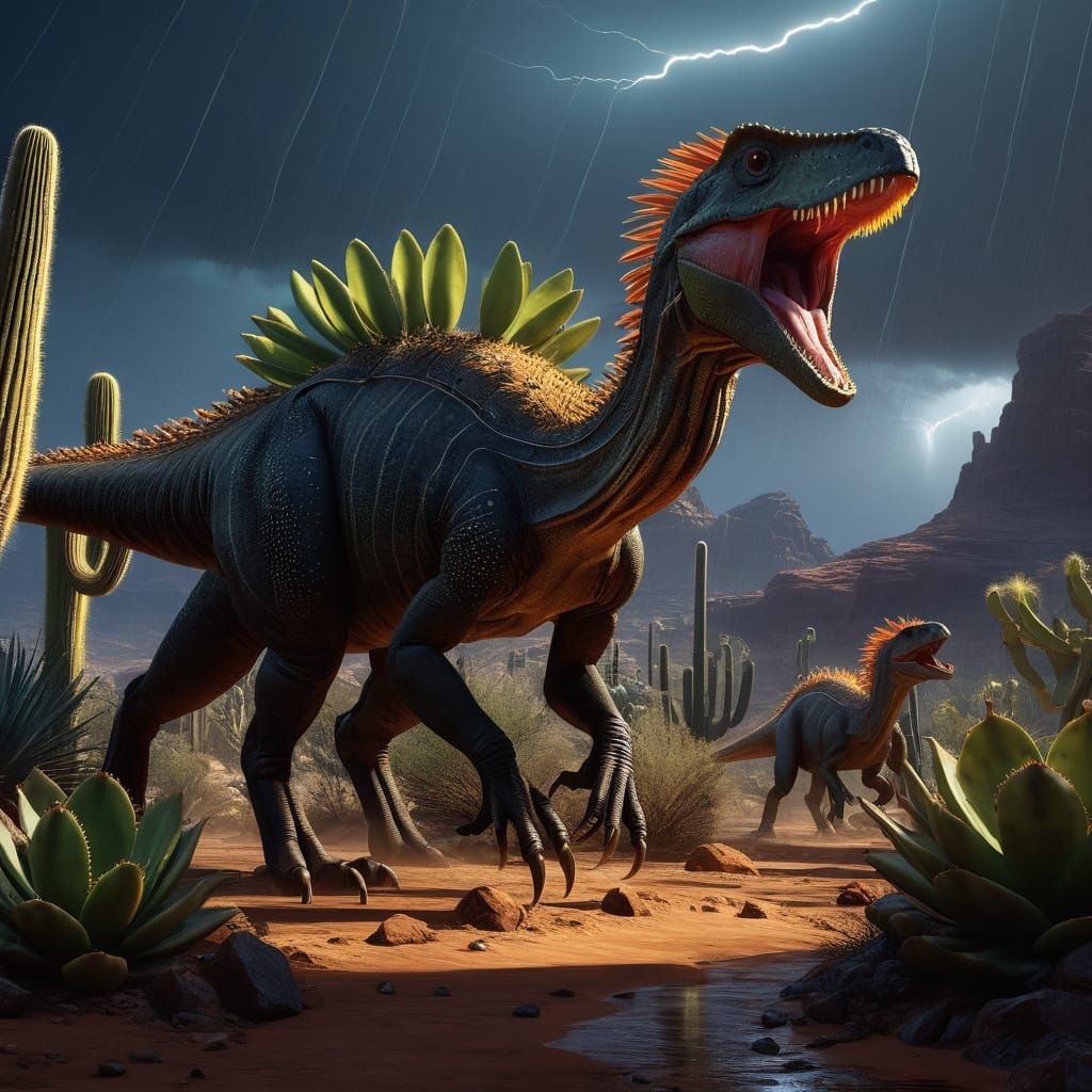 Surreal Epicenter of Avian Evolution in a Turbulen... - AI Art