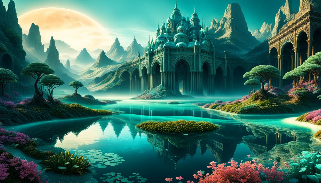 Dreamlike surreal landscape - AI Generated Artwork - NightCafe Creator