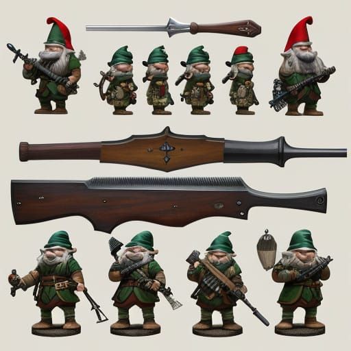 Gnomish Warriors' Arsenal Revealed - AI Art