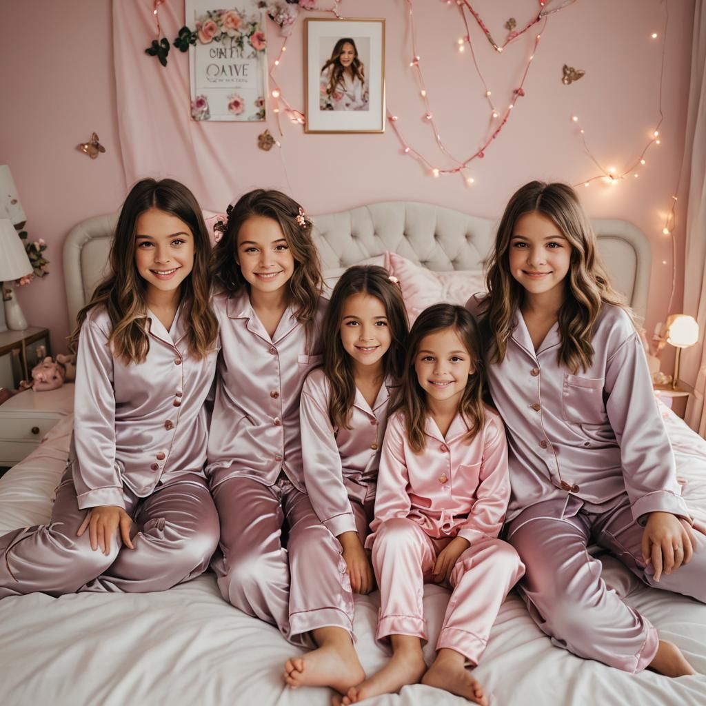 Pajama party for girls - AI Generated Artwork - NightCafe Creator