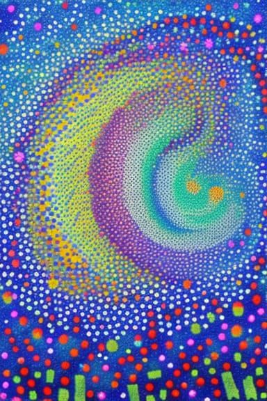 Lovely to meet you kinetic pointillism - AI Generated Artwork ...