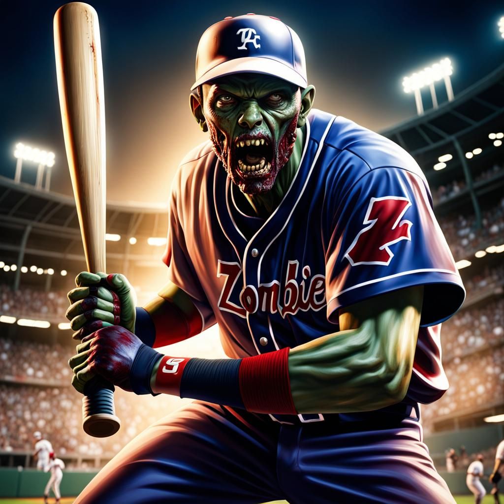 Zombie Baseball - AI Generated Artwork - NightCafe Creator