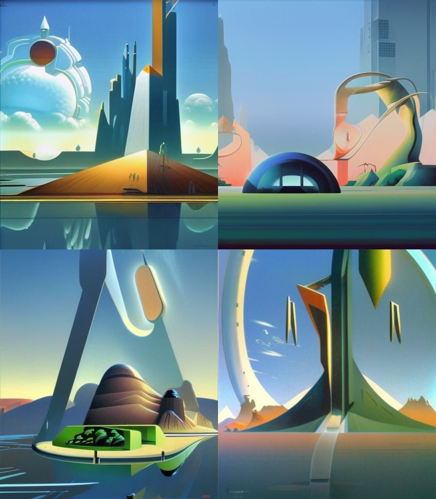 Sci-fi retrofuturism city 2 - AI Generated Artwork - NightCafe Creator