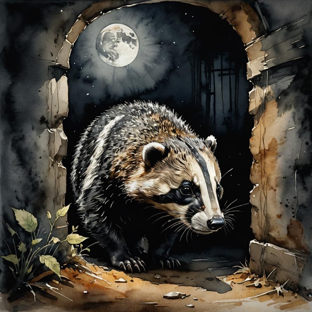 Badgers need a bit of light too. - AI Generated Artwork - NightCafe Creator