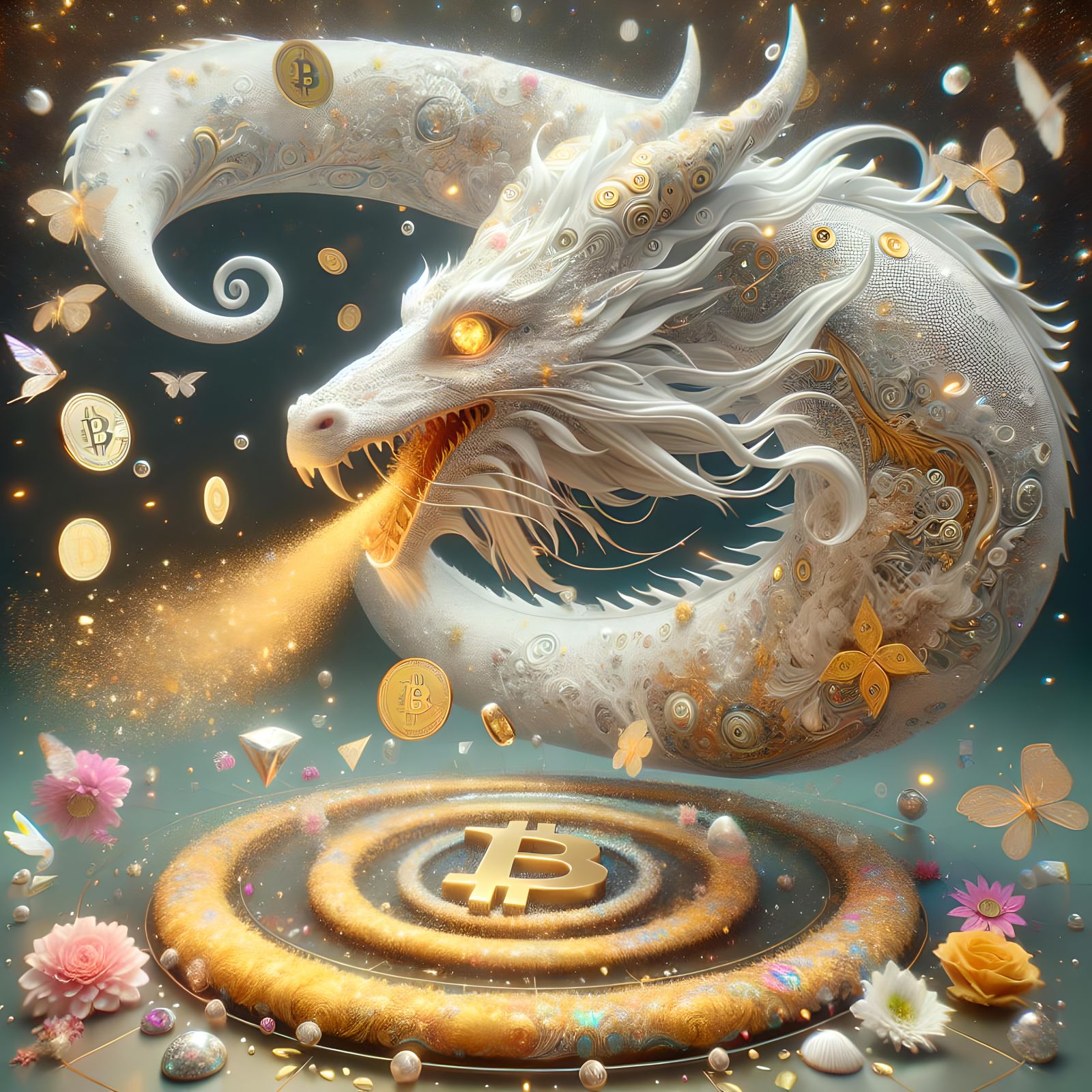 Crypto Dragon🐲 - AI Generated Artwork - NightCafe Creator