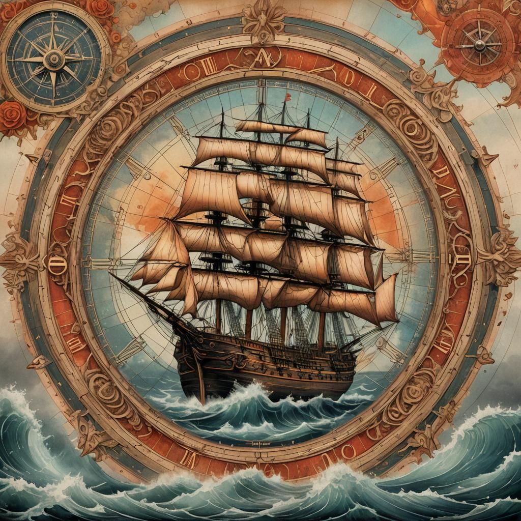 Compass 3 - AI Generated Artwork - NightCafe Creator