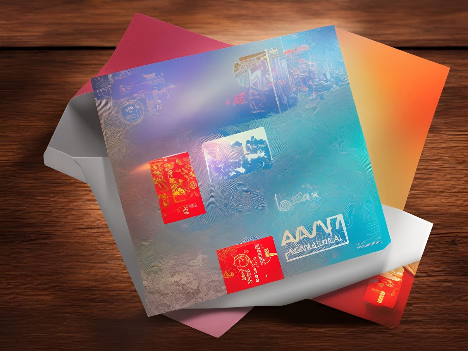 Stamps on a postcard - AI Generated Artwork - NightCafe Creator