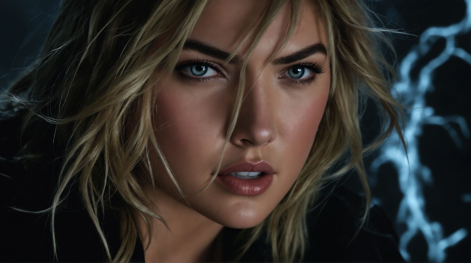 Kate Upseton - Angry Kate Upton Closeup Portrait