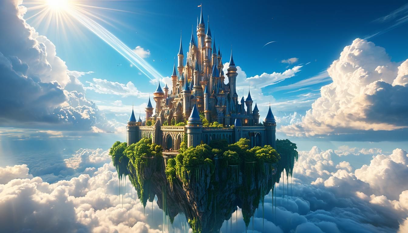 Fantasy Floating Castle - AI Generated Artwork - NightCafe Creator