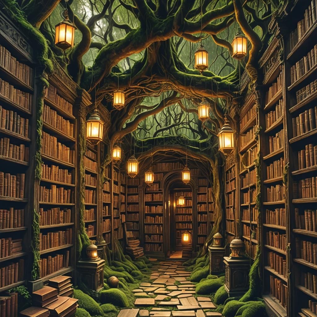 HIdden Library - AI Generated Artwork - NightCafe Creator