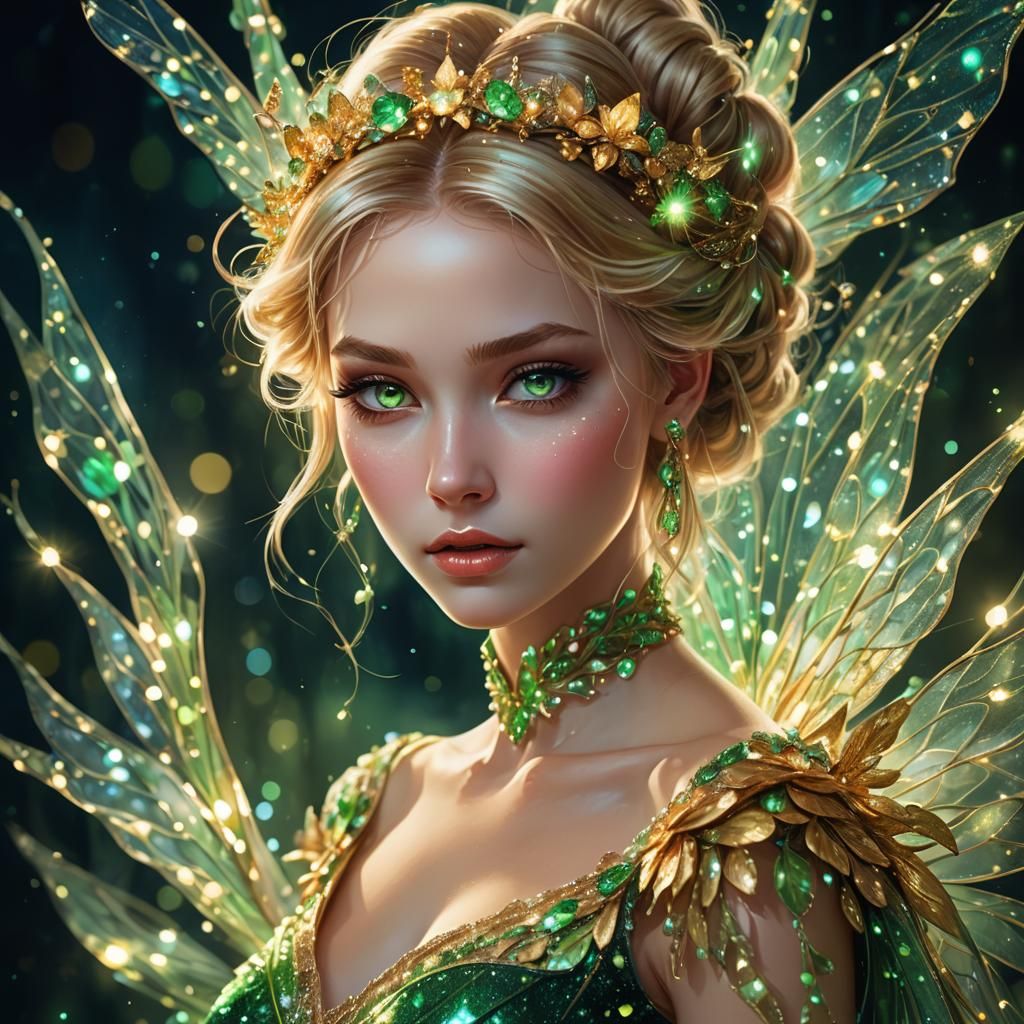 emerald fairy - AI Generated Artwork - NightCafe Creator