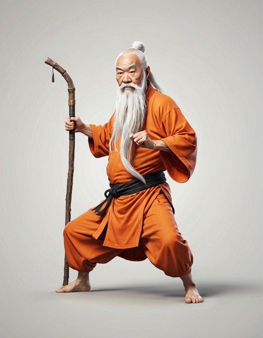 Simple 2d cartoon funny Illustration of a full body of very old ...