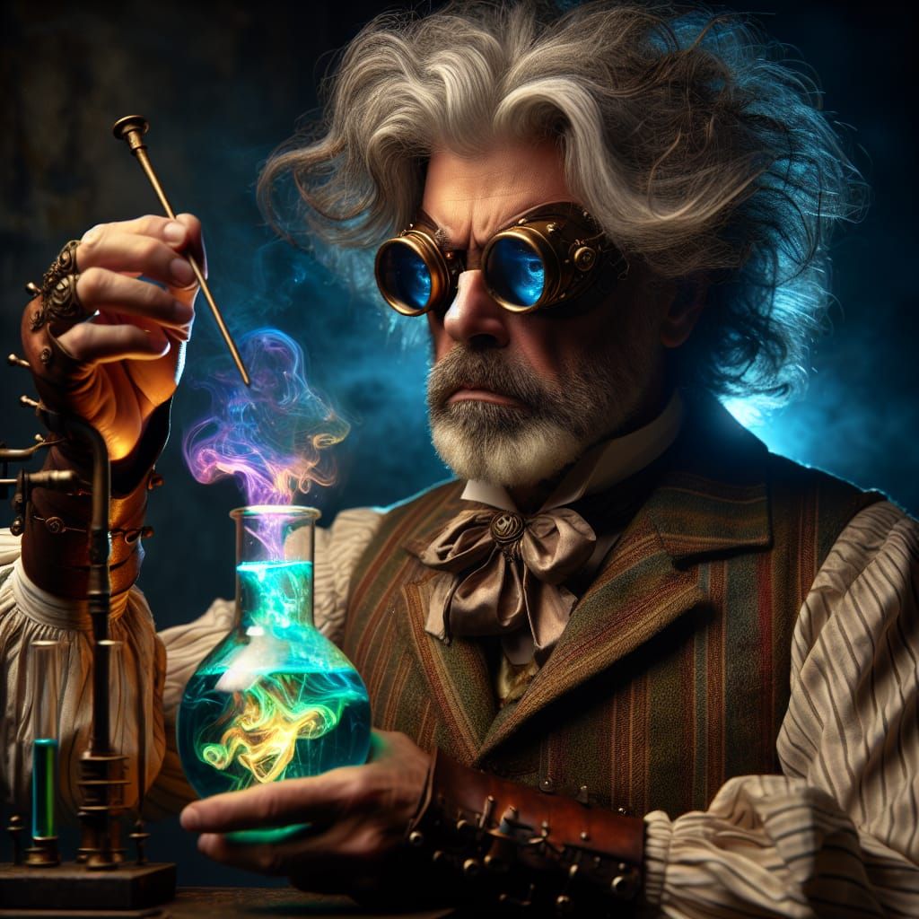 Adam Savage as a gaslamp-fantasy mad scientist. - AI Generated Artwork ...