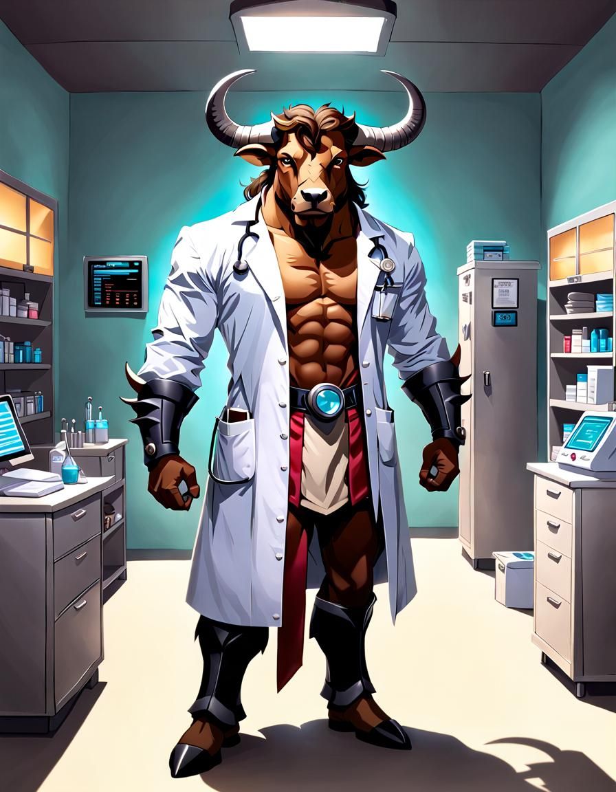 minotaur doctor - AI Generated Artwork - NightCafe Creator