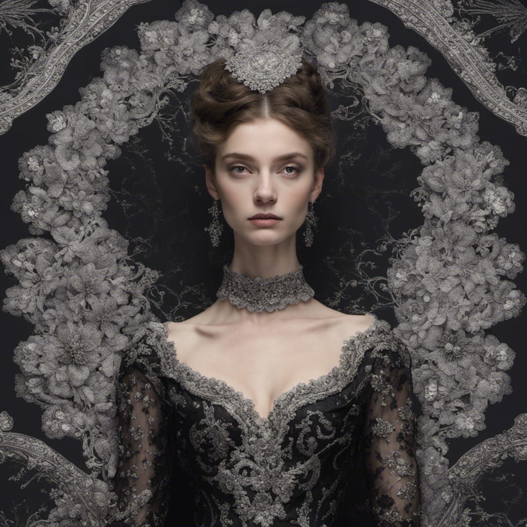 A Woman in the Lace - AI Generated Artwork - NightCafe Creator