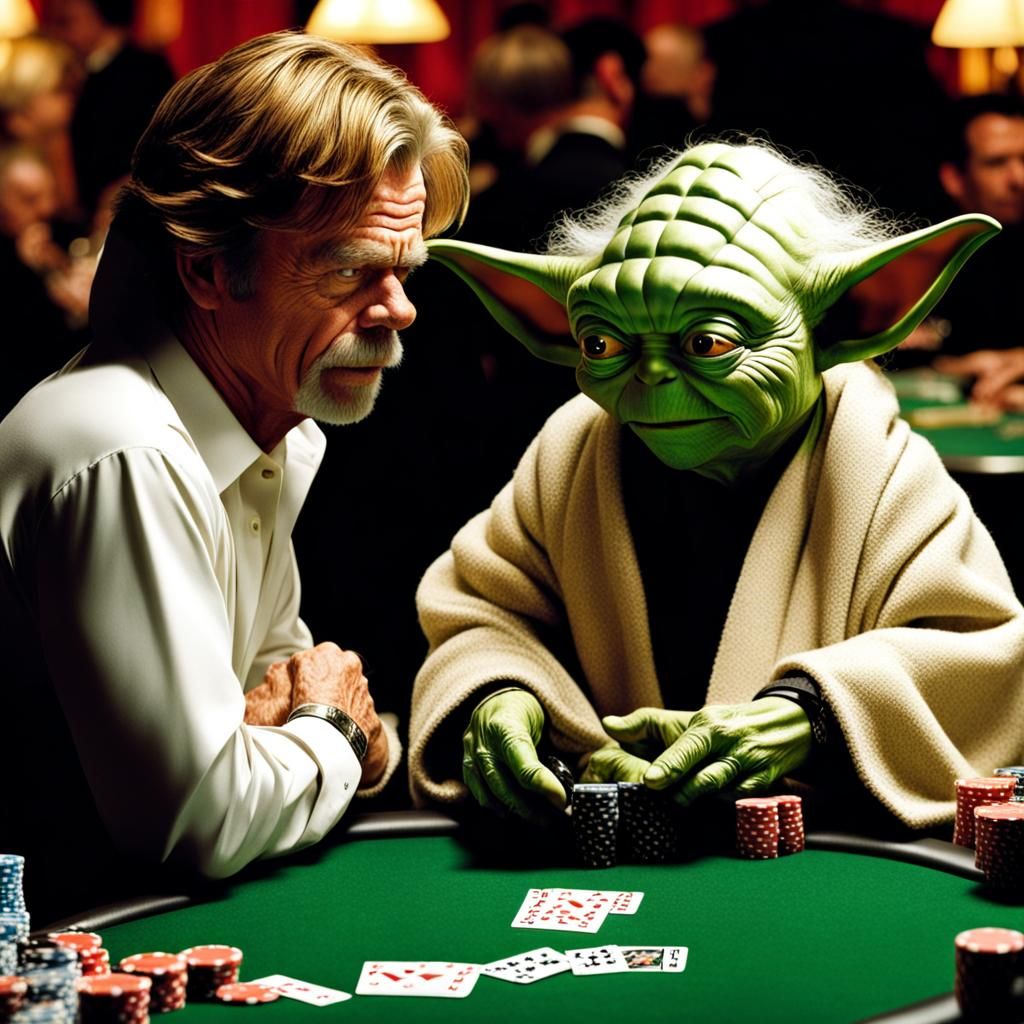 William H Macy playing poker with Yoda - AI Generated Artwork ...