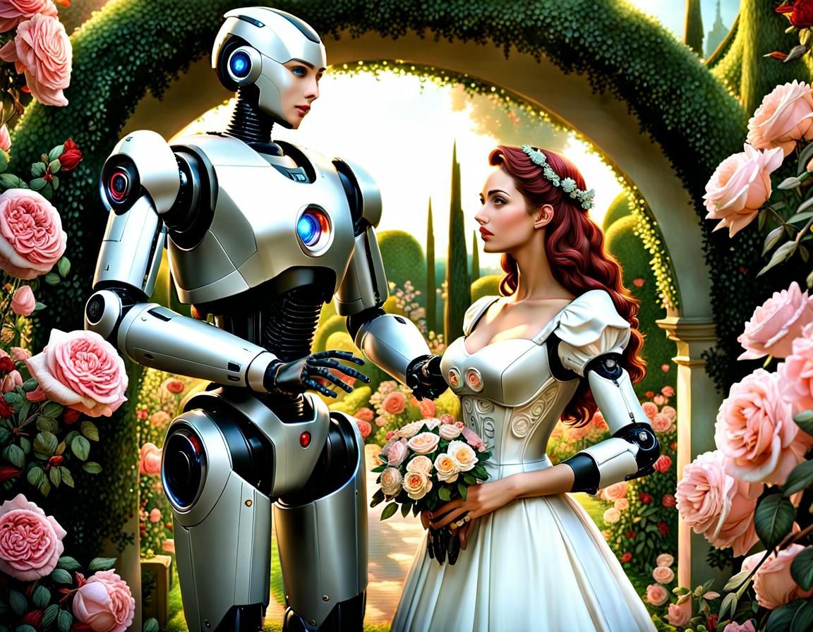 Robot Wedding - IV - AI Generated Artwork - NightCafe Creator
