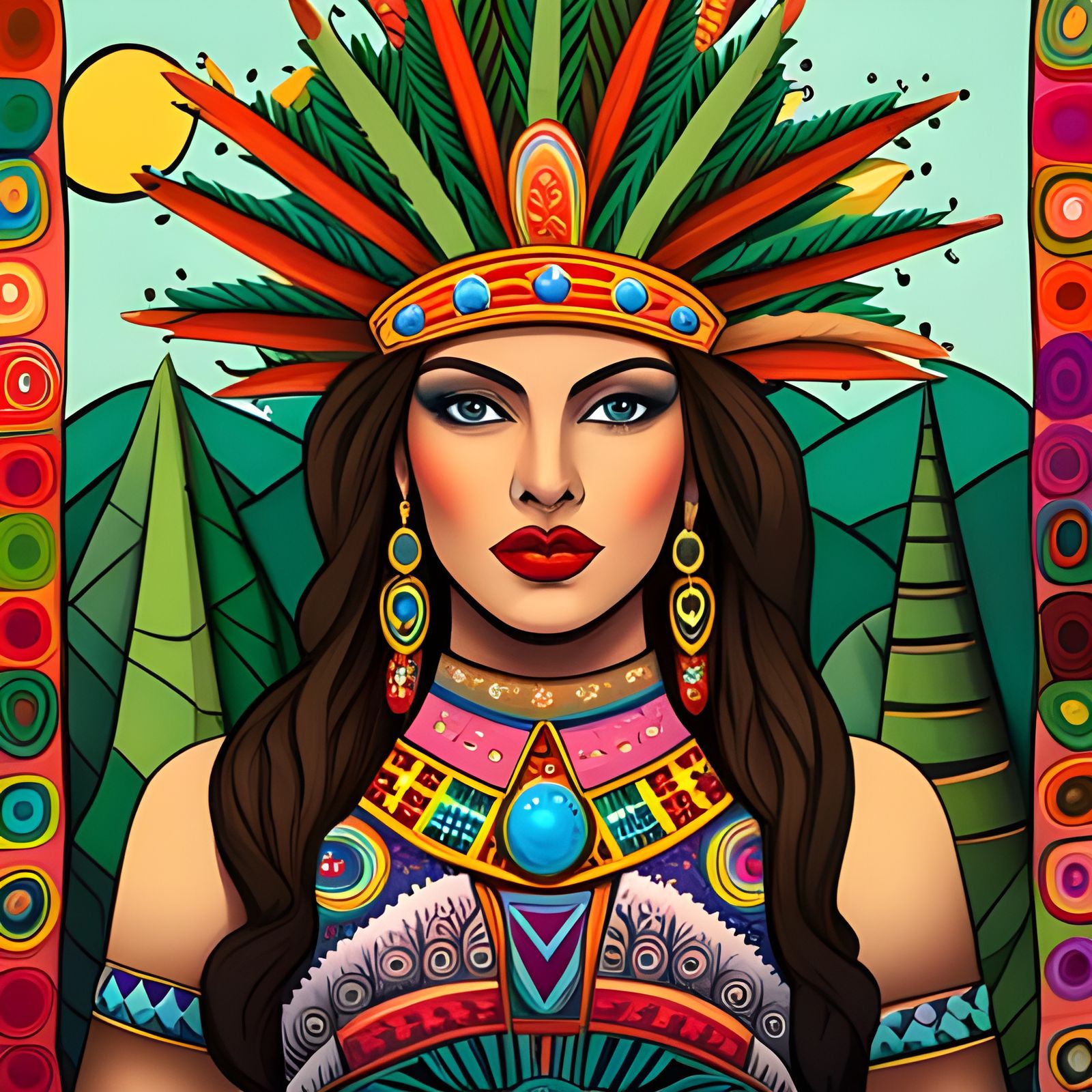 Aztec Princess #69 - AI Generated Artwork - NightCafe Creator