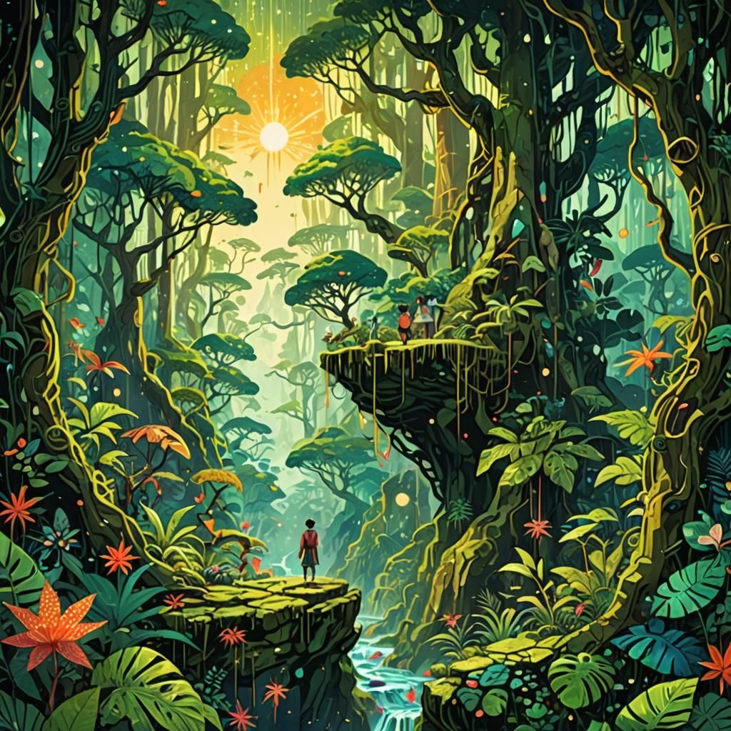 Fantasy rainforest - AI Generated Artwork - NightCafe Creator