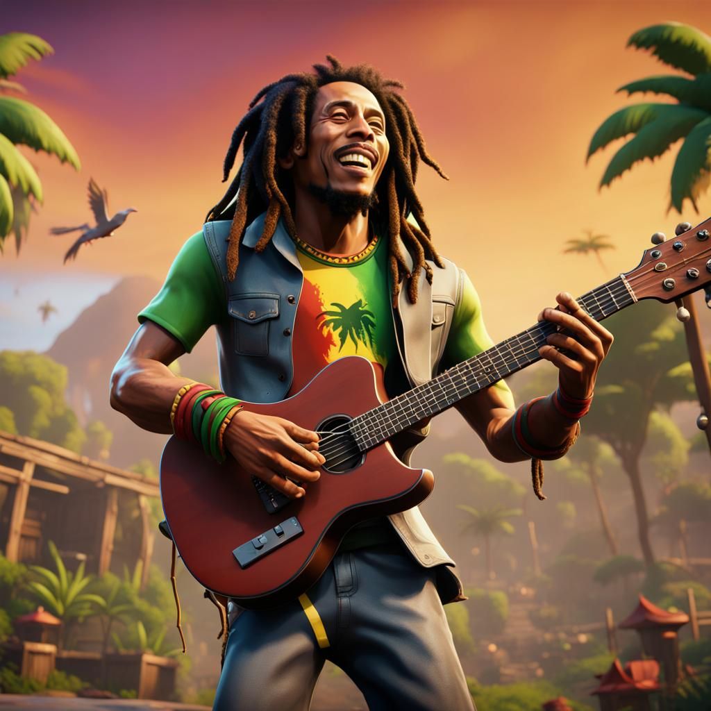 Bob Marley in Fortnite - AI Generated Artwork - NightCafe Creator