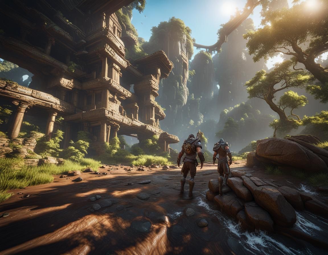 Two explorers - AI Generated Artwork - NightCafe Creator