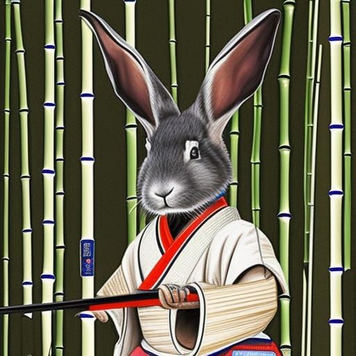 Hyperrealistic samurai rabbit. - AI Generated Artwork - NightCafe Creator