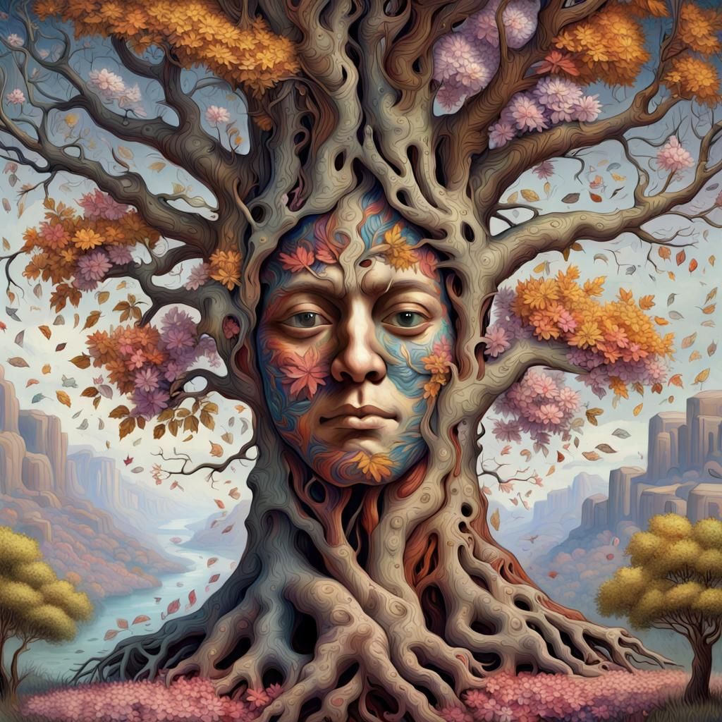 The Man in the Tree - AI Generated Artwork - NightCafe Creator