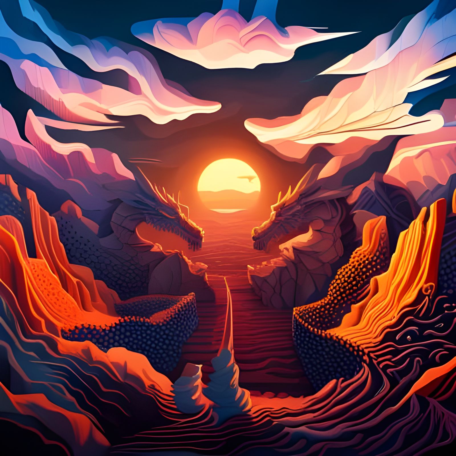 The Dragon Pass - AI Generated Artwork - NightCafe Creator