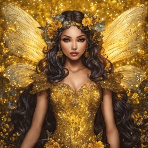 Yellow Fairy Stella - AI Generated Artwork - NightCafe Creator