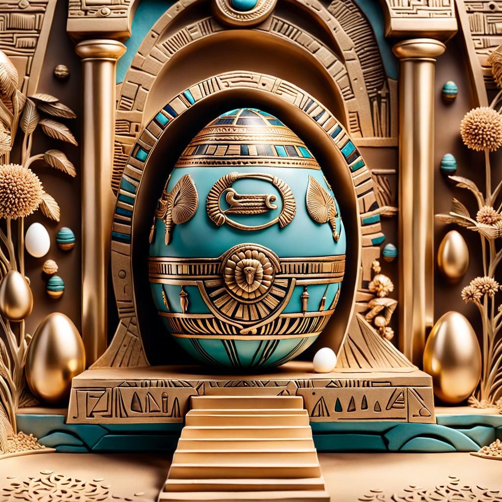 Encased in a semi-opaque resin egg, a flower strewn path leading to an ...