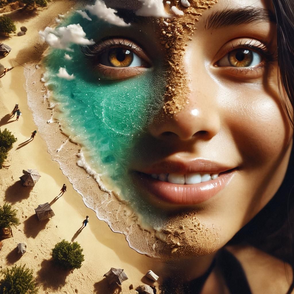 Black Background,Masterpiece,8k,unique,surreal, Close up selfie ...