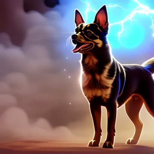Lightning Dog - AI Generated Artwork - NightCafe Creator