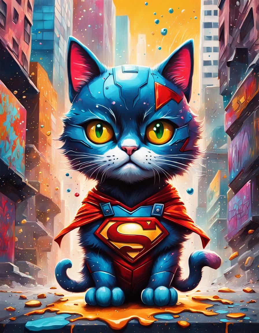 A Detailed Movie Poster About a Made Up Super Hero Kitty Cat - AI ...