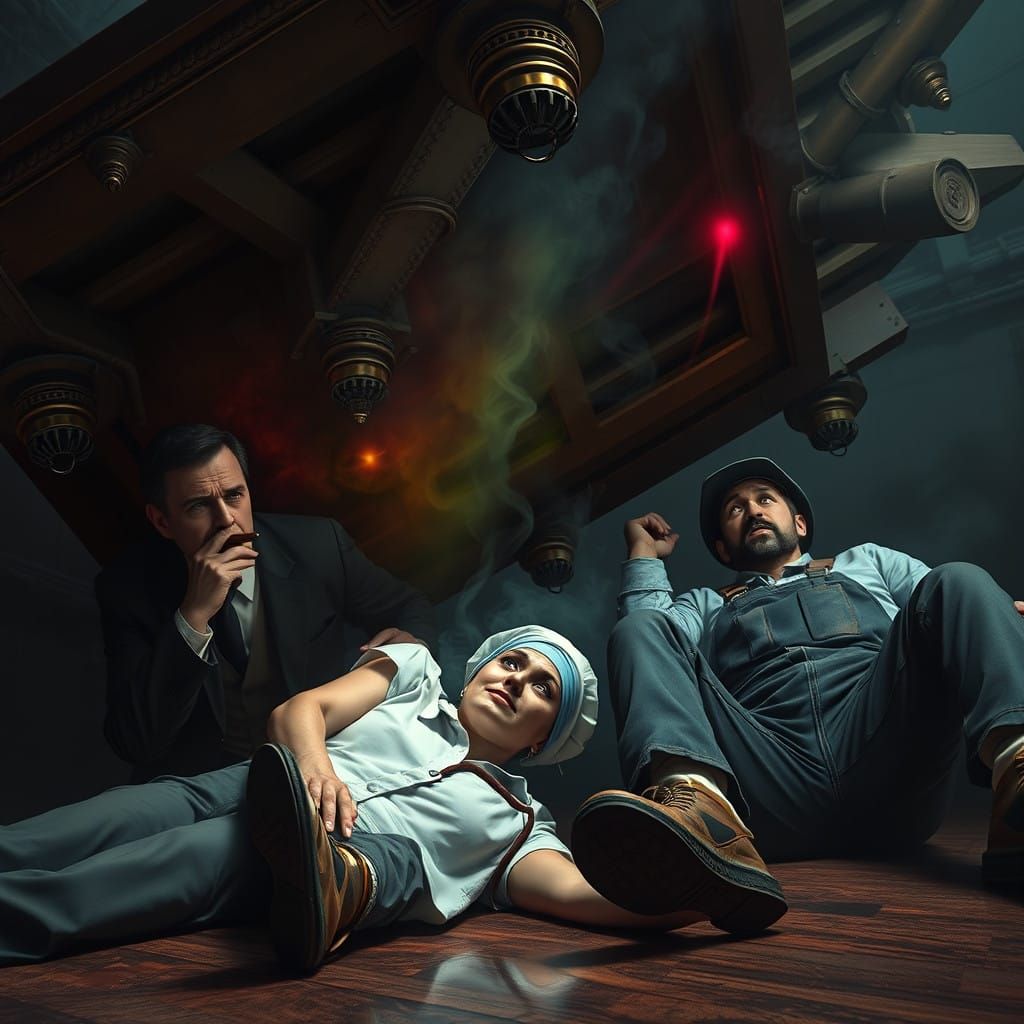 Trapped in a Dystopian Nightmare, a Capitalist, Nu... - AI Art