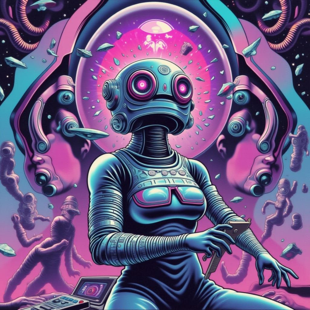 Distorted Memories in Retro-Futuristic Comic Book ... - AI Art