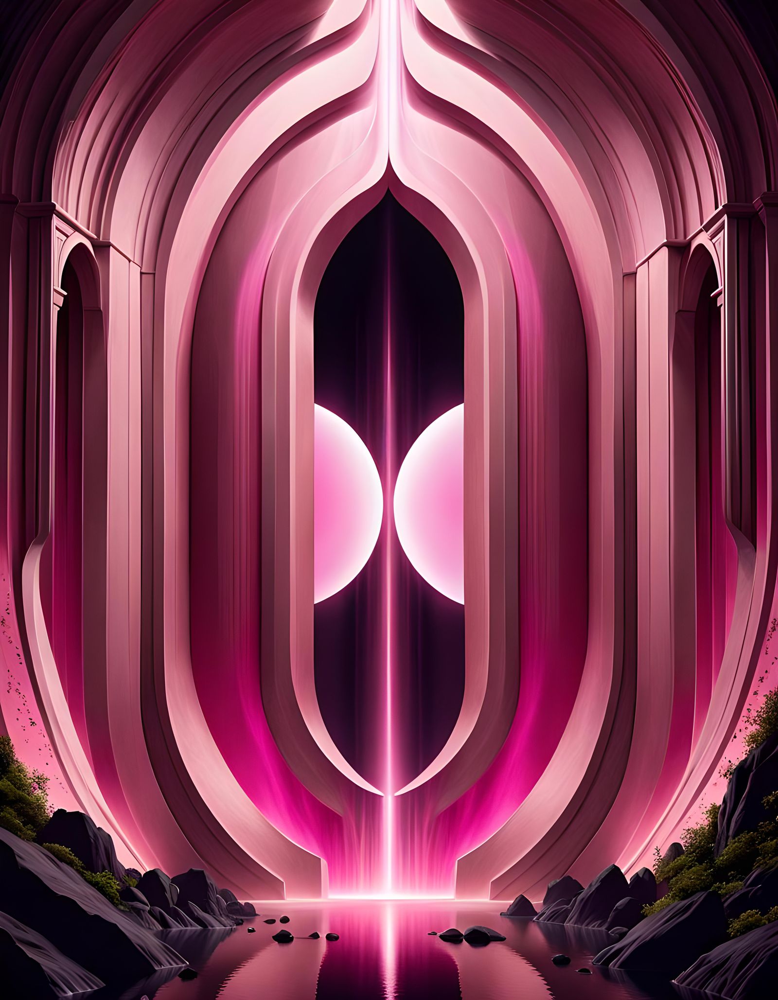 Pink Portal (#13) - AI Generated Artwork - NightCafe Creator