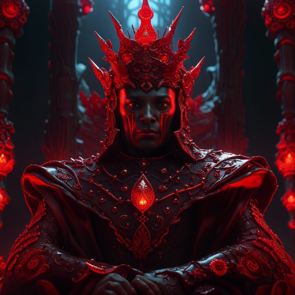 Dark Red Vampire Emperor - AI Generated Artwork - NightCafe Creator