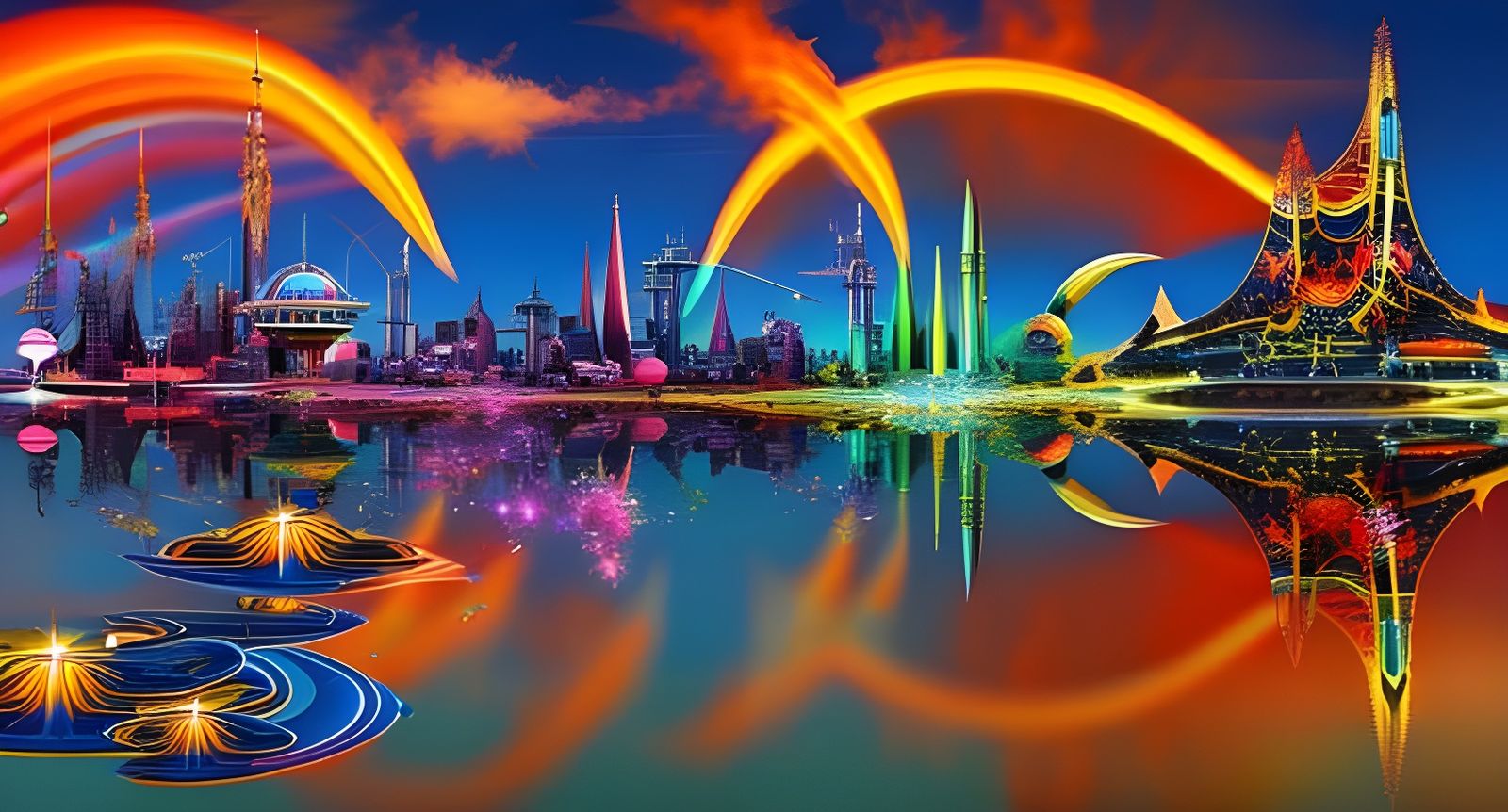 New Years Celebration 2199 - AI Generated Artwork - NightCafe Creator